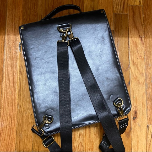Bags | Vintage Inspired Black Leather Backpack | Poshmark